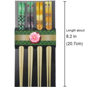 coywzca Anime Chopsticks Cartoon Chopsticks Bamboo Chopsticks ( E chopsticks)