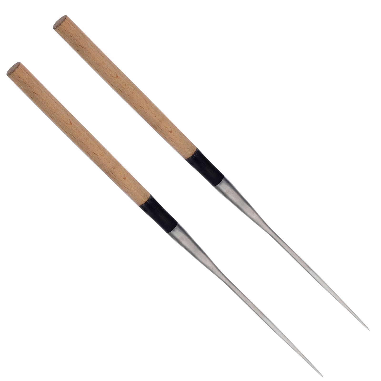 Hemoton 1 Pair Stainless Steel Sushi Chopstick Reusable Chopsticks Sashimi Chopsticks Japanese Style Chopsticks with Wooden Handle for Home Restaurant