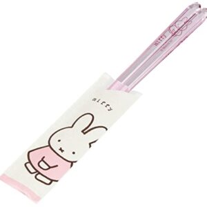 Dick Bruna 490583 Miffy Clear Chopsticks, 9.1 inches (23 cm), Light Pink, Made in Japan