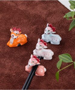 klapr apolm deer ceramic chopstick rest sika deer four colors perfect for families,christmas restaurants and izakaya exquisite chopstick rests