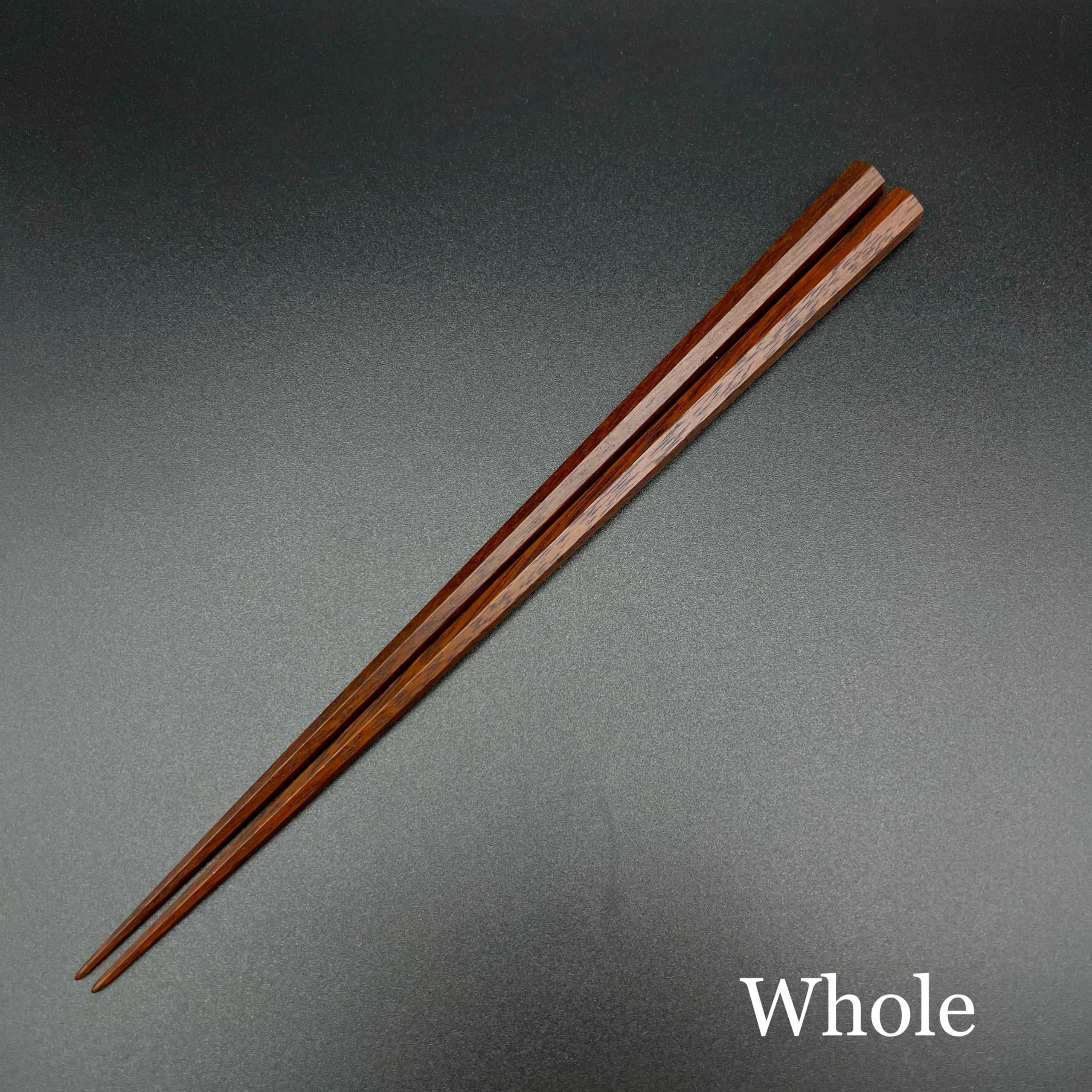 Heptagonal wooden chopsticks [Macaranduba] 23.5cm Daikokuya Edokibashi beautiful japanese wooden chopsticks made in japan high quality