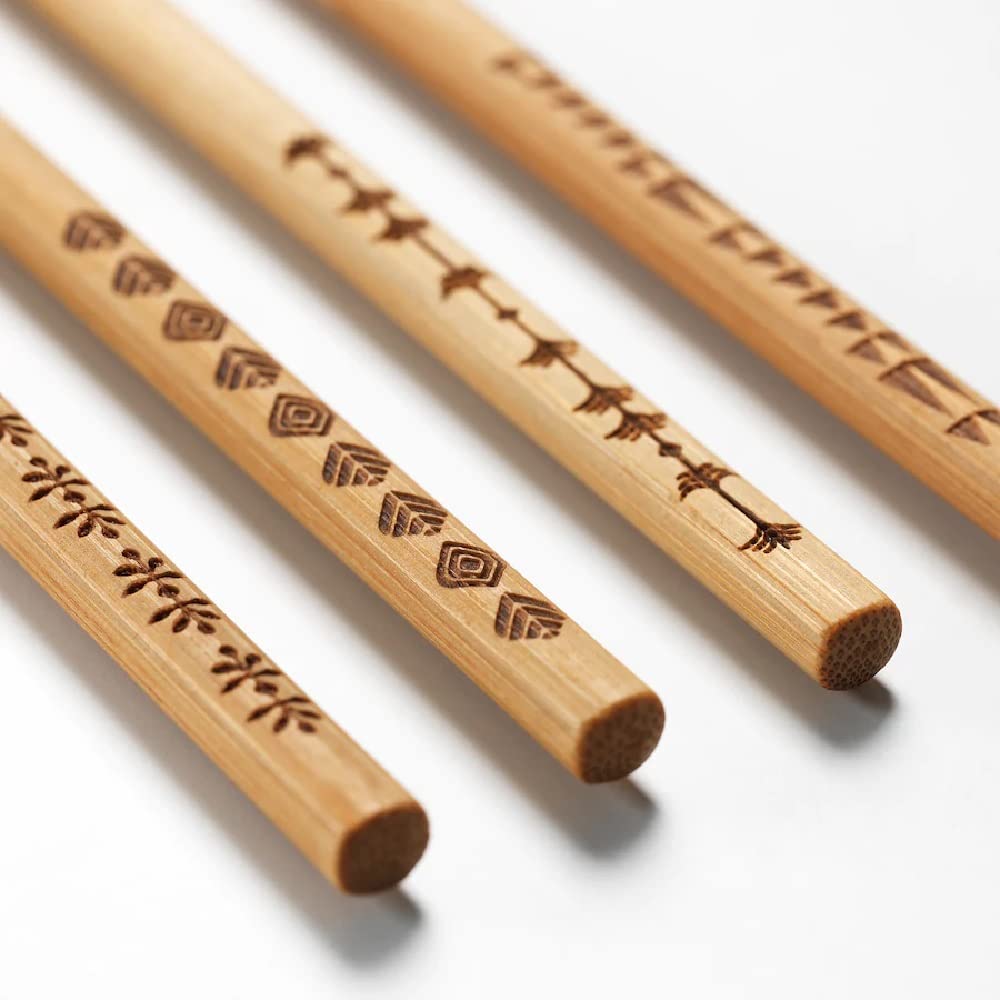 TREBENT Chopsticks Bamboo, 4 Pairs