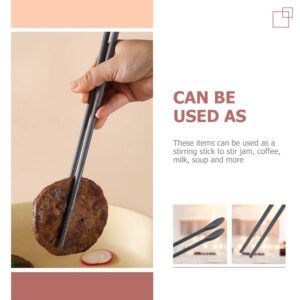 CALLARON Silicone Spoon Chopsticks Reusable Chopsticks Beverage Stirring Sticks Chinese Long Chopsticks for Cooking Frying