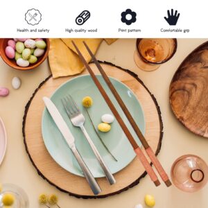 Set Cutlery Spoon Wood Dinnerware Coffee Spoon Wooden Flatware Ramen Kit Portable Chop Sticks Wooden Forks Wooden Spoon Portable Chopsticks Wooden Cutlery Tie up Travel Manual Log