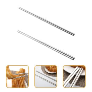 2 Pairs Hot Pot Fried Chopsticks Chopstick for Hot Pot Frying Chopsticks Food Serving Kid Chopsticks Anti-slip Chopsticks Long Noodle Chopsticks Hot Pot Chopsticks Stainless Steel