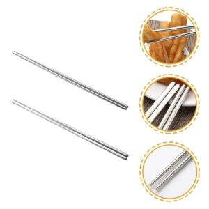 2 Pairs Hot Pot Fried Chopsticks Chopstick for Hot Pot Frying Chopsticks Food Serving Kid Chopsticks Anti-slip Chopsticks Long Noodle Chopsticks Hot Pot Chopsticks Stainless Steel