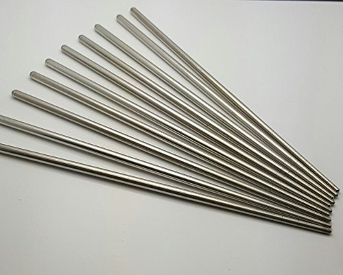 10 Pcs (5 Pairs) Tapered Silver Stainless Steel Chopsticks for Rice, Noodles, Sushi