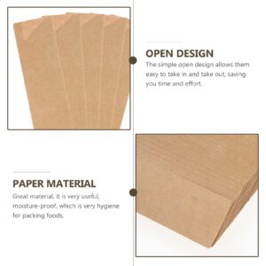 Operitacx 200pcs Kraft Paper Chopsticks Bag Paper Cutlery Sleeve Chopsticks Sleeve Cover One Time Chopsticks Pockets Disposable Serving Utensils Chopstick Paper Bag Pocket Paper Tableware