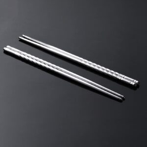 LUYANhapy9 4 Pair Chinese Chopsticks Anti-Scald Reusable Metal Chopsticks Dinner Tableware for Home, Multicolor, XXXX-Large