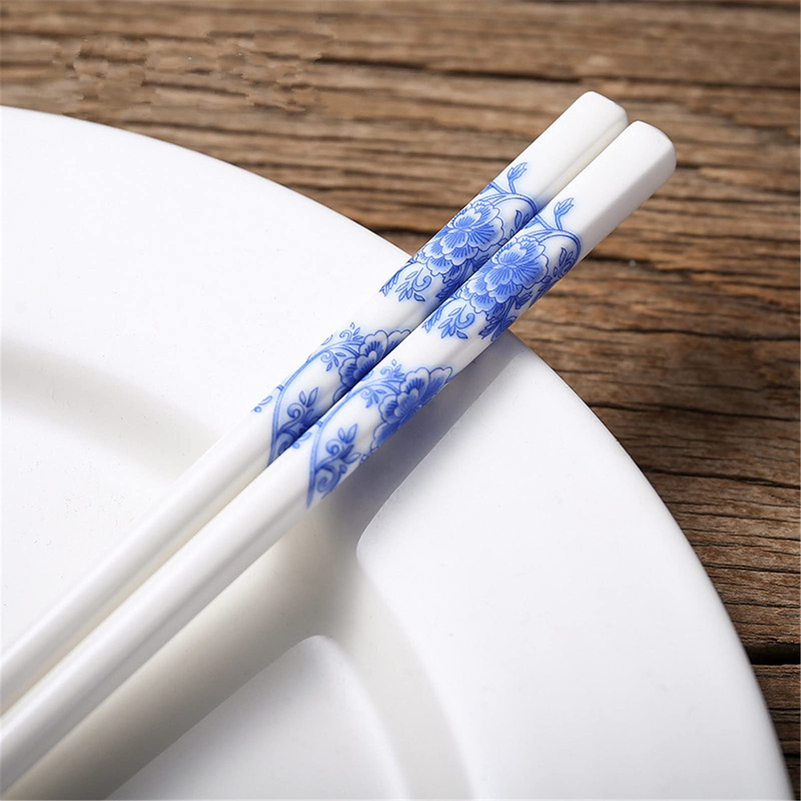 6 Pairs Ceramic Chopsticks, 9.7" Reusable Chinese Chopsticks Dishwasher Safe(6 Pairs Different Patterns)