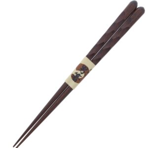 Ishida Chopsticks, Made in Japan, For Men, Thick, Random Carved, 1.5 inches (23.5 cm), Wooden (Natural Wood), Lacquer, Corner Point, 9.3 inches (23.5 cm)