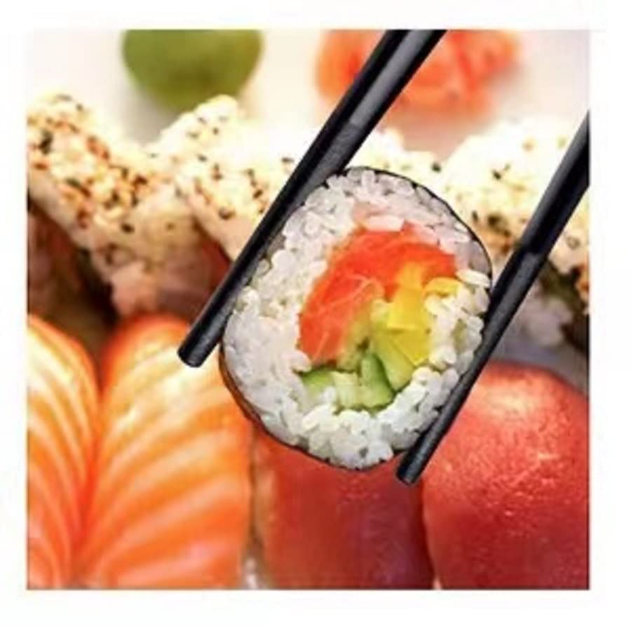 ALCSIX 10 Double food grade glass fiber alloy chopsticks, ergonomic design, anti-slip frosted texture tip is easy to grab food, round Roman column black main design is anti-slip and easy to grasp.