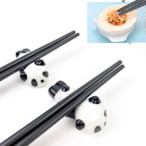 2 Pairs Reusable Chopsticks, Cute Chopsticks with Panda Pattern Safe Chop Sticks Cute Chopstick for Cooking Eating Anti-slip Chop Sticks Chinese Traditional Stylish Gift Set with Box