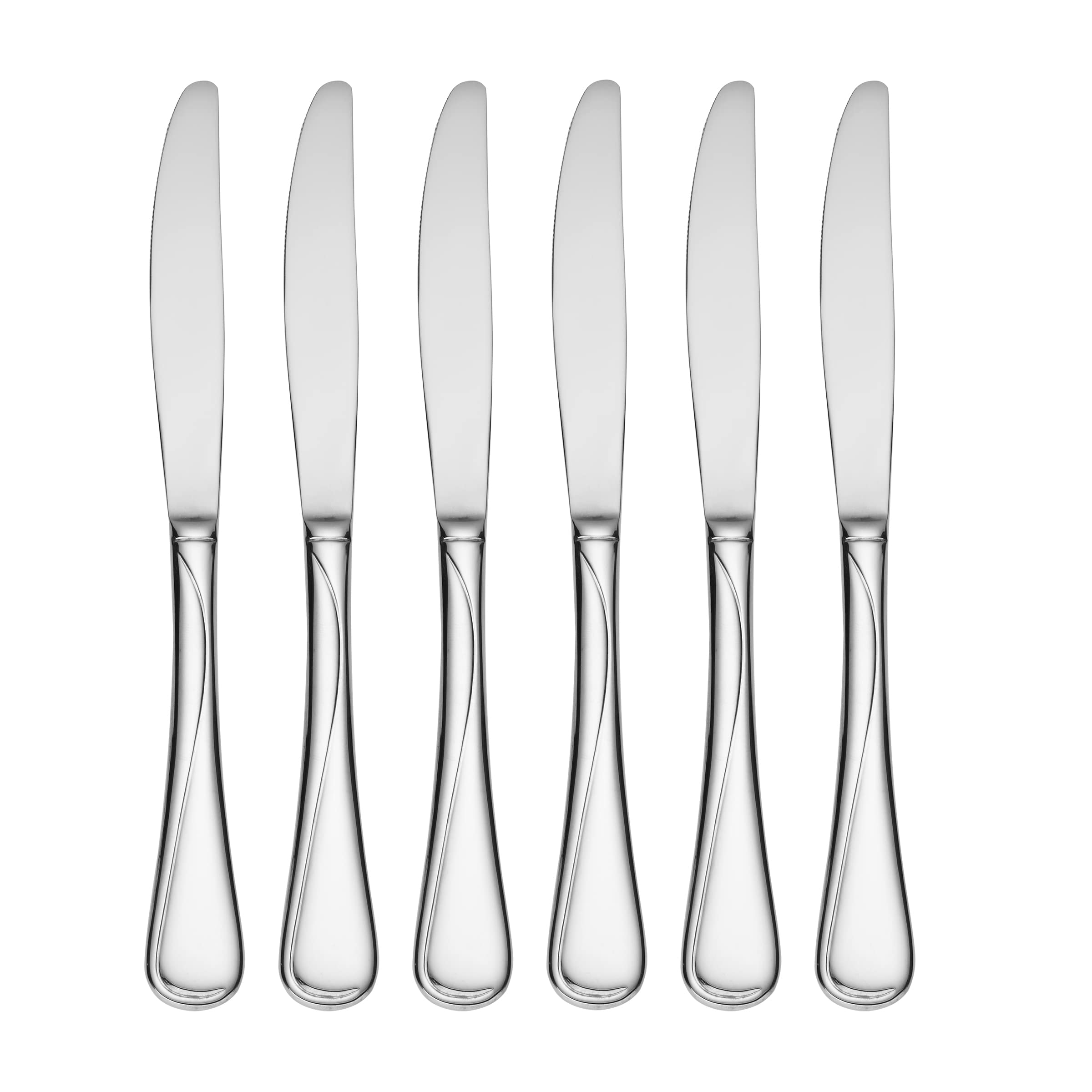 Oneida Flight Stainless Steel 18/10 Dinner Knives (Dinner Knives, Set of 6)