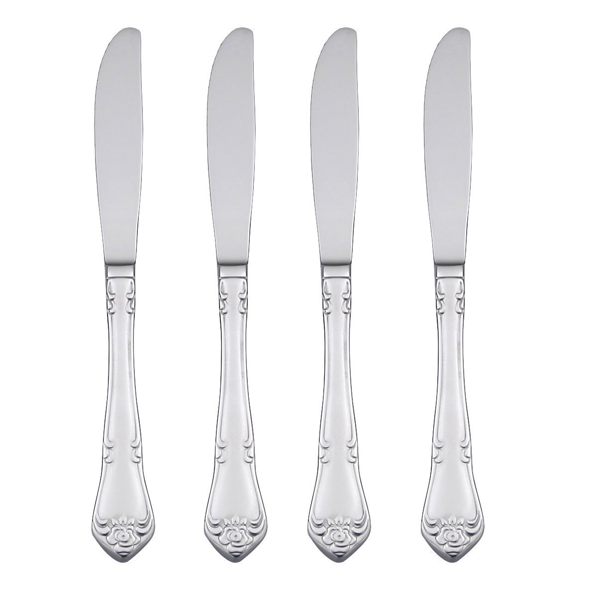 Oneida True Rose Everyday Flatware Dinner Knives, Set of 4