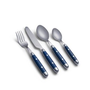 Cambridge Silversmiths, Blue, Jubilee Flatware, Service for 4, 16 Piece Set, Dorm Room Essentials, First Apartment