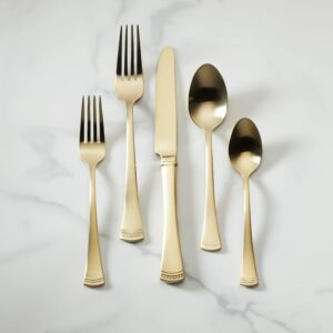 Lenox Portola, 3.40 LB, 20-Piece Flatware Set, Gold