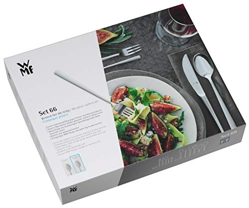 WMF Vision Cromargan Protect Cutlery Set for 12 People, 49 x 39 x 10 cm, Silver, 66 Pack