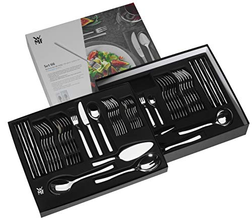 WMF Vision Cromargan Protect Cutlery Set for 12 People, 49 x 39 x 10 cm, Silver, 66 Pack