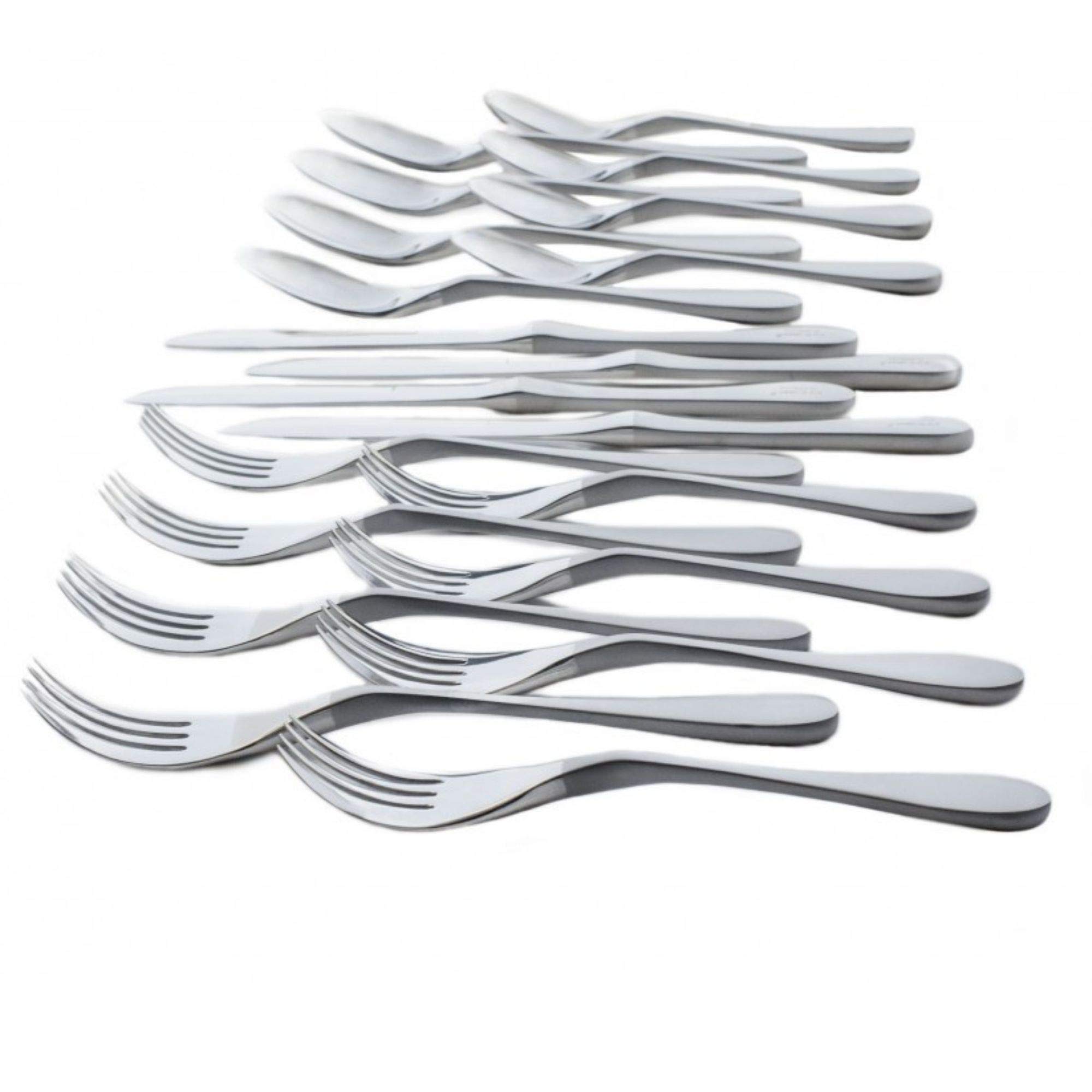 Knork Original Cutlery Utensils Flatware Set, 20 Piece (Service for 4), Duo Silver