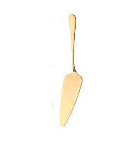 wjq&linyuzi stainless steel serrated edge cake server blade cutter shovel kitchen baking pastry spatulas pie pizza server cake cutter (gold), 22.5*4.7cm (004)