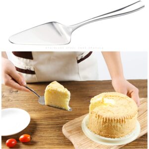 KSENDALO Luxurious Pie Server Spatula, 304 Stainless Steel Pie Spatula Cake Server for Pie Tart Cake Dessert Pizza, Silver(Option a)