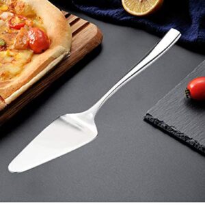 KSENDALO Luxurious Pie Server Spatula, 304 Stainless Steel Pie Spatula Cake Server for Pie Tart Cake Dessert Pizza, Silver(Option a)