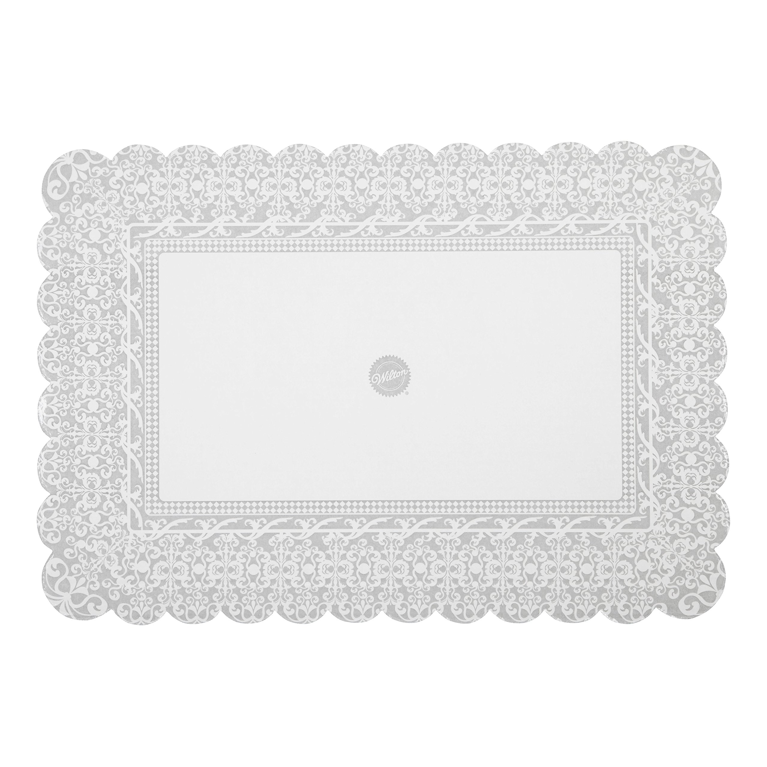 Wilton Show 'N' Serve Cake Boards, Set of 6 Patterned Rectangle Cake Boards for 12 x 18-Inch Cakes