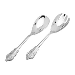 godinger baroque salad server 18/10 stainless steel salad spoon fork serving set