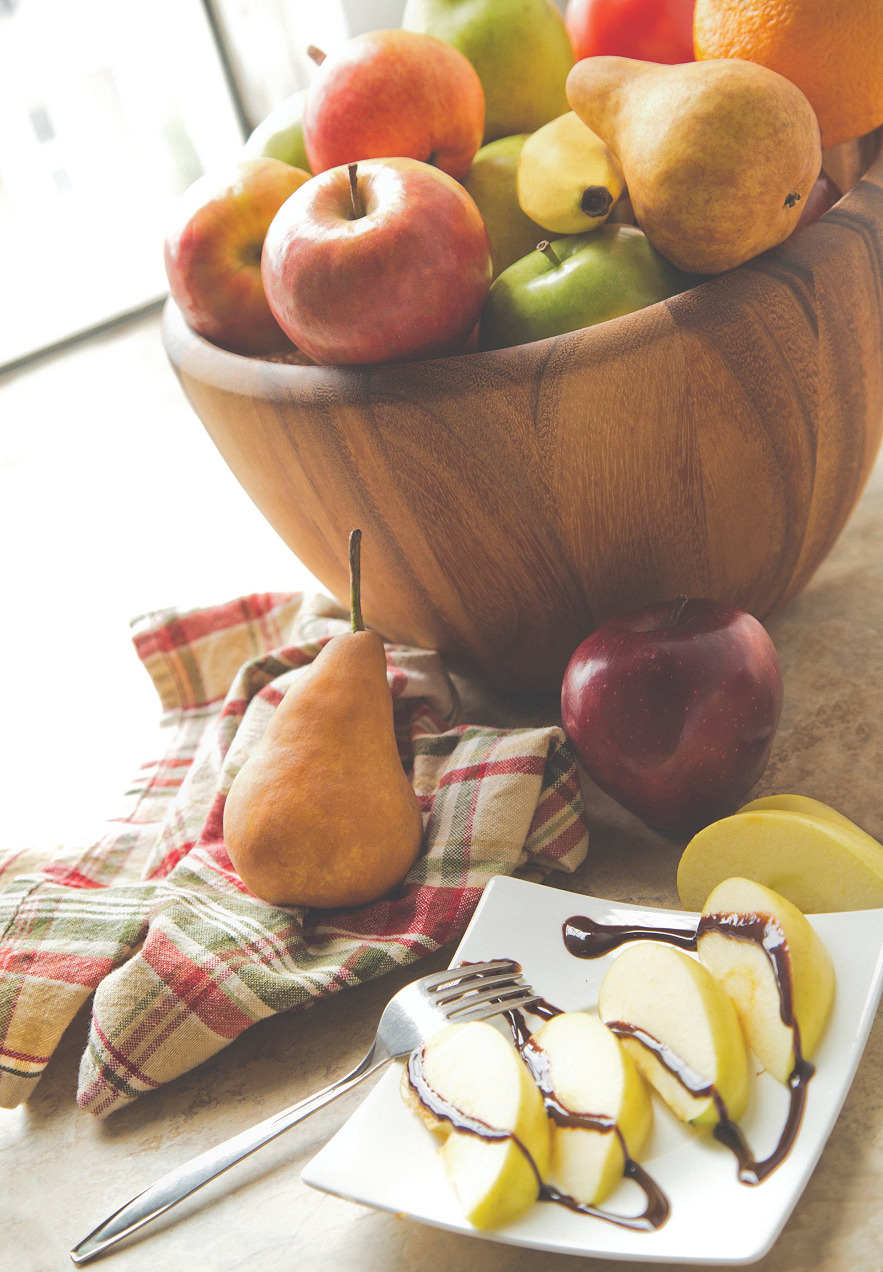 Ironwood Gourmet Extra Large Madera Salad Bowl, Acacia Wood, 12 x 12 x 7.25