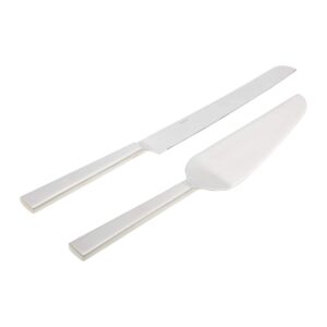 oneida celebration 2pc cake knife & server set, 1.40 lb, metallic