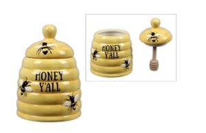 young's honey pot w/wooden dipper