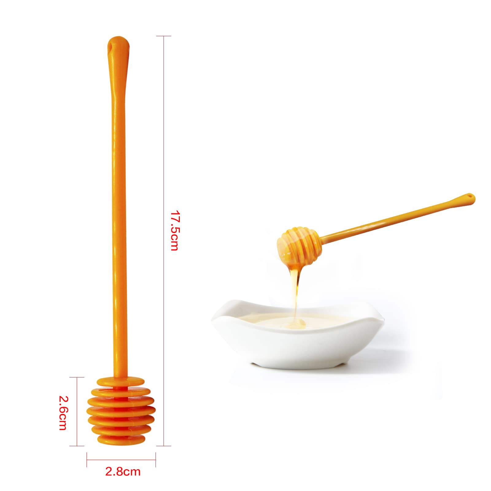 Honey Dipper Honeycomb Wand Sticks Honey Spoon 2PCS 6.6Inch Mini Honey Stirrer Stick for Honey Jar Dispense Drizzle Honey Wedding Party Favors