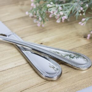 Reed and Barton Personalized Lyndon Silver Wedding Cake Knife and Server Set, Custom Engraved Wedding Cake Cutting Set, Accessories and Gifts for Bride and Groom