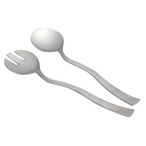 elegance hammered 12-inch stainless steel salad servers