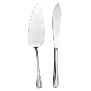 IMEEA Wedding Cake Knife and Server Set - Stainless Steel Cake Cutters Perfect for Weddings and Special Occasions