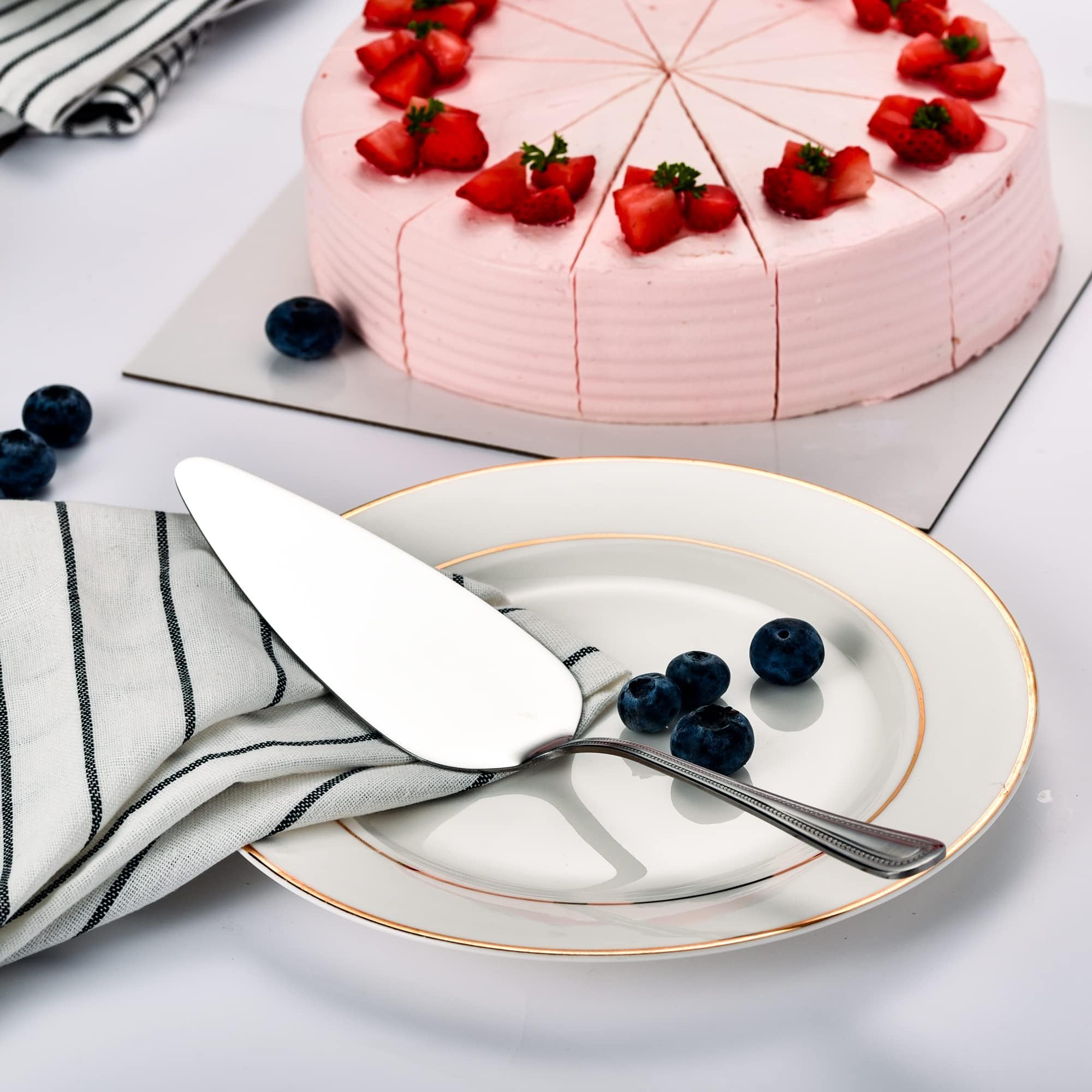 IMEEA Wedding Cake Knife and Server Set - Stainless Steel Cake Cutters Perfect for Weddings and Special Occasions