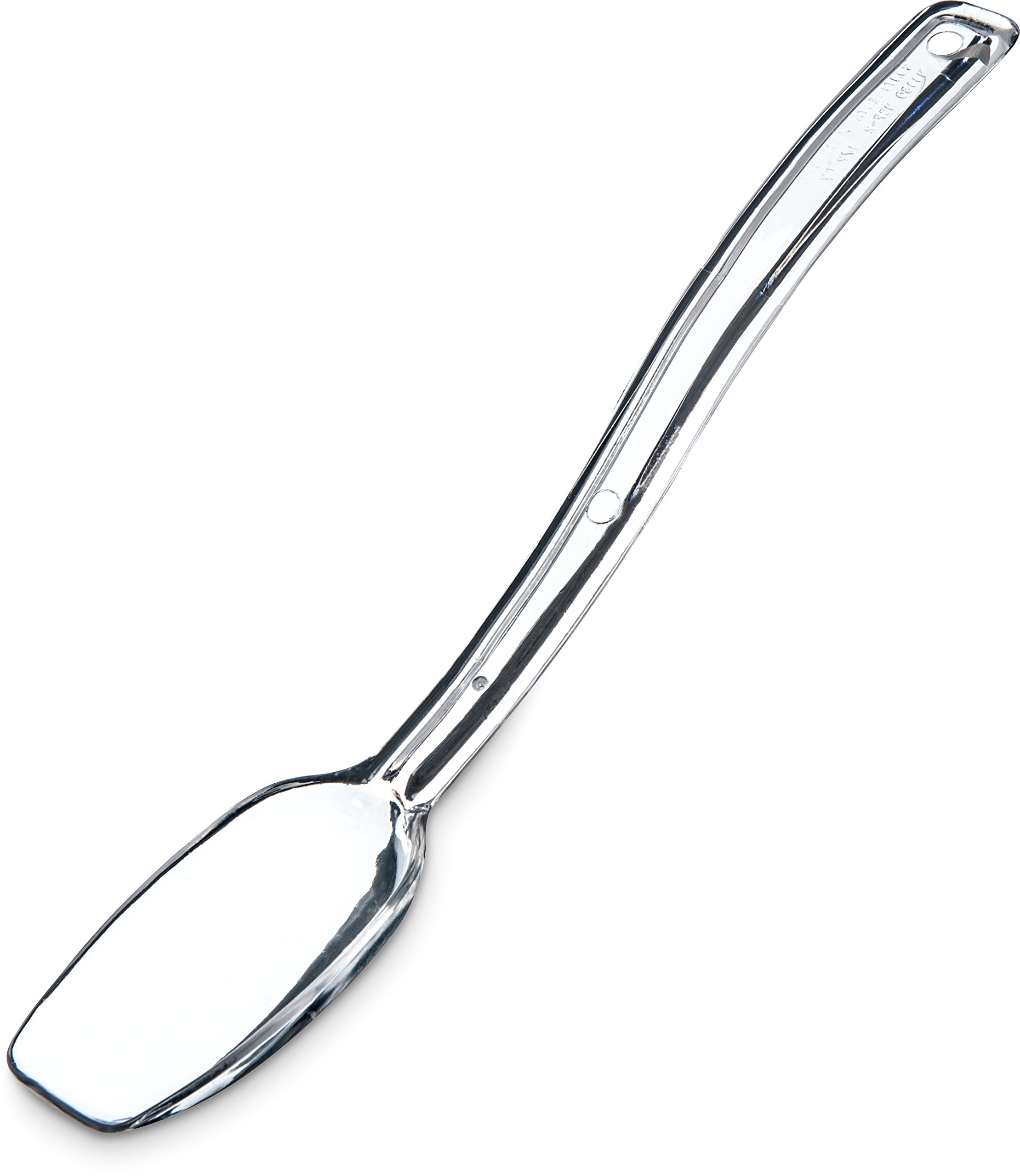 Carlisle FoodService Products Plastic Solid Spoon, 9 Inches, Clear