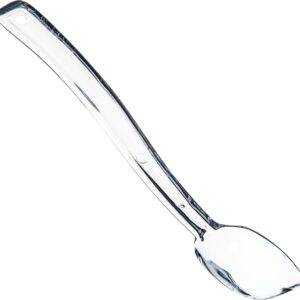 Carlisle FoodService Products Plastic Solid Spoon, 9 Inches, Clear