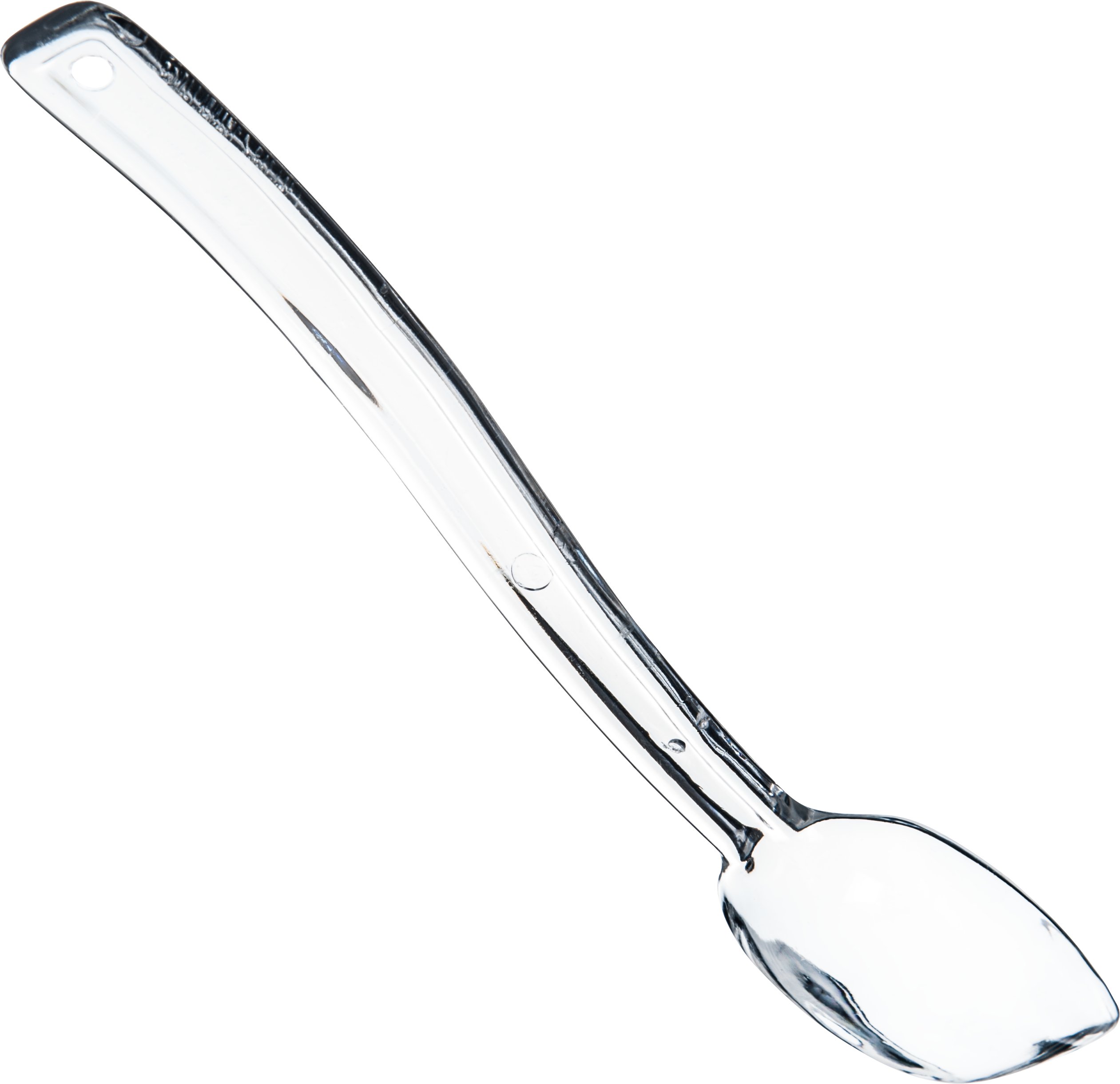 Carlisle FoodService Products Plastic Solid Spoon, 9 Inches, Clear