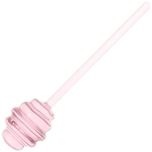 callaron glass honey dipper clear honey stirring stick honey server spoon jam syrup stirring wand for honey jar dispense drizzle wedding party favors pink