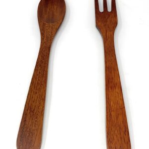 Lipper International Cherry Finished Salad Servers, 12" Long, One Pair