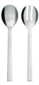 alessi santiago salad set, 8 x 29.5 x 5 cm, silver