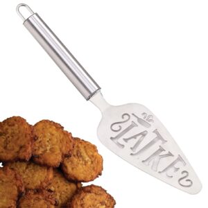 Rite Lite Stainless Steel Latke Server - Hanukkah Serving Spatula Jewish New Year Holiday Party Favors Kids Hostess Gifts Cooking Chanukah Kitchen Accessories Festival of Lights