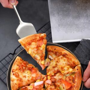 IMEEA Pie Cake Server SUS304 Stainless Steel Pizza Pastry Servers 9.6-Inch