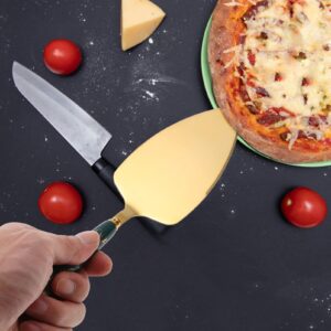 Stainless Steel Pizza Grill Turner Butter Slicer Stainless Steel Pizza Peel Pizza Tart Icing for Cookies Flatware Pie Server Kitchen Tool Stainless Steel Ceramic Cake Metal