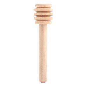 50pcs wooden honey dipper sticks, stirring stick server for honey jar dispense drizzle honey(8cm)