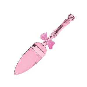 metallic pink cake plastic server - 10", 1 pc