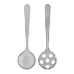 rsvp international endurance endurance kitchen collection salad serving set, dishwasher safe, set of 2, stainless steel