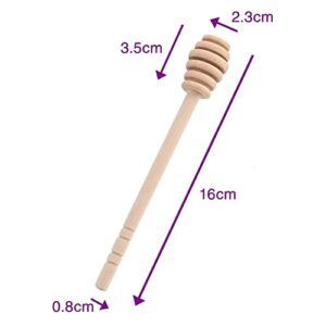 Wood Honey Spoon Stir Bar for Honey Jar Supplies Long Handle Mixing Stick Jam Coffee Stir Bar Good Service